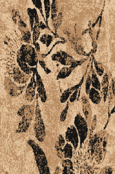 Běhoun Agnella Standard Floris černý - Nej-koberce.cz